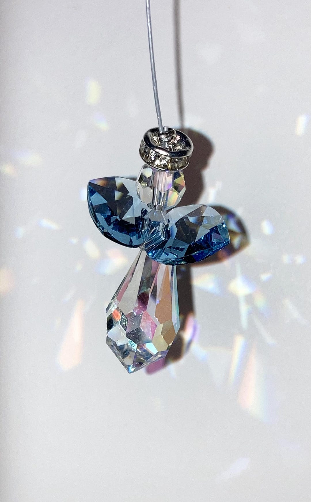 Christmas Angel Handmade Ornament, Made With Swarovski Crystal ...