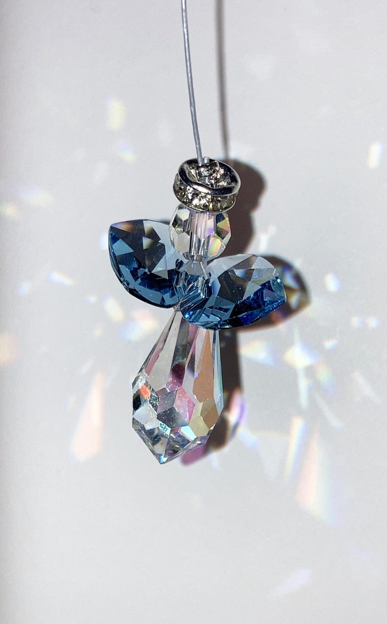Christmas Angel Handmade Ornament, Made With Swarovski Crystal ...