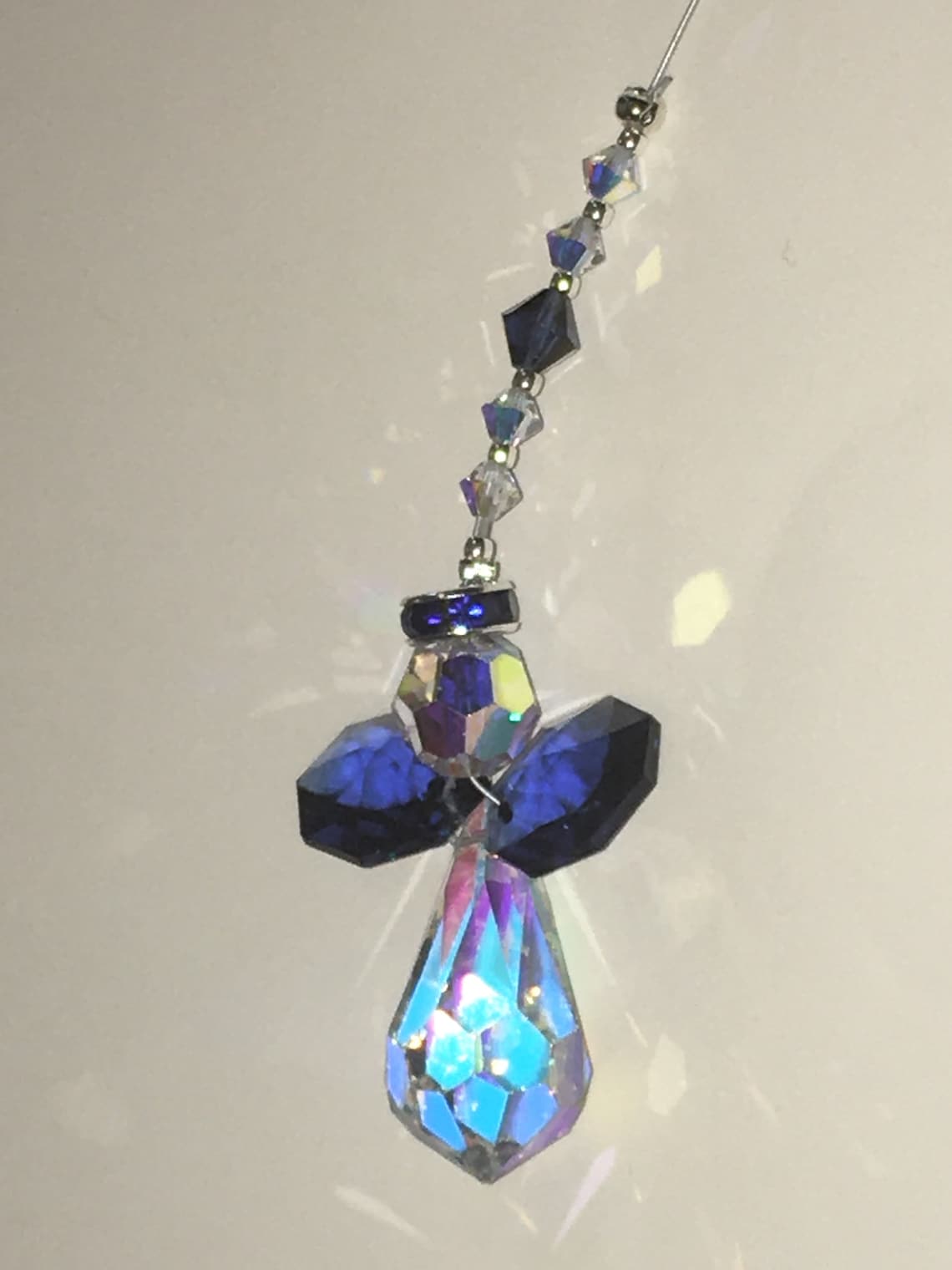 Thin Blue Line Angel 2.0 Guardian Angel, Handmade With Swarovski ...