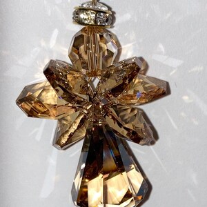 Christmas Angel Ornament Handmade With Swarovski Crystal in Golden ...