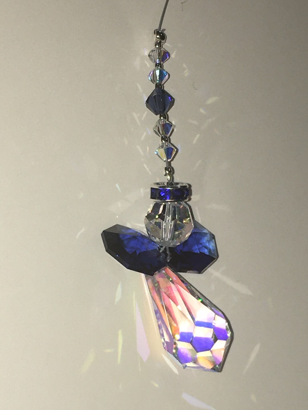 Thin Blue Line Angel 2.0 Guardian Angel, Handmade With Swarovski ...