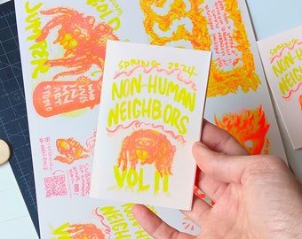 Non-human Neighbors Mini Zine VOL 5 Limited Edition Riso Prints - Etsy