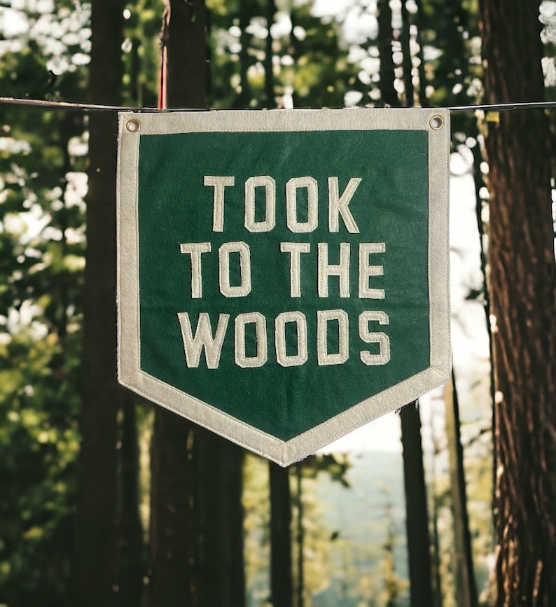 Took to the Woods Banner Pennant - Etsy