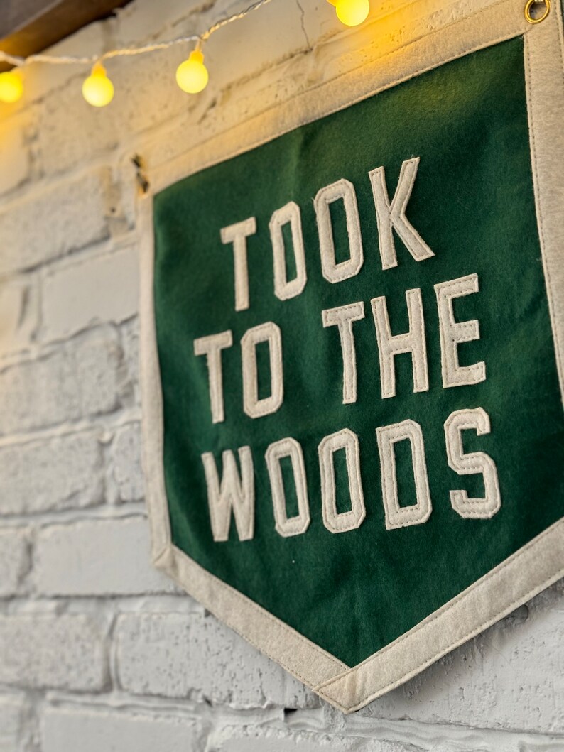 Took to the Woods Banner Pennant - Etsy