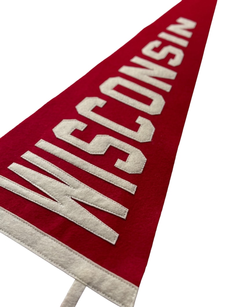 Vintage Inspired Wisconsin Pennant - Etsy