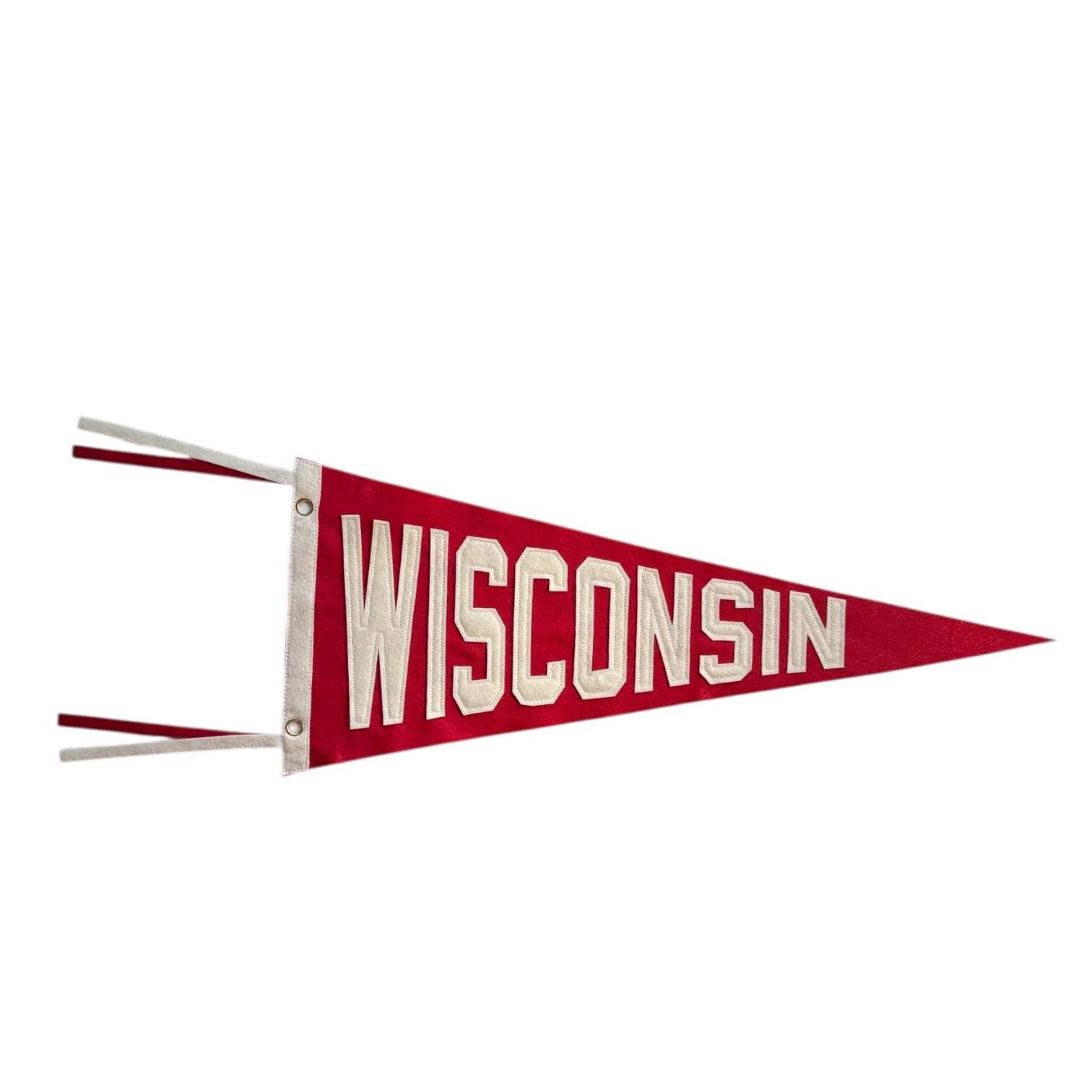 Vintage Inspired Wisconsin Pennant - Etsy