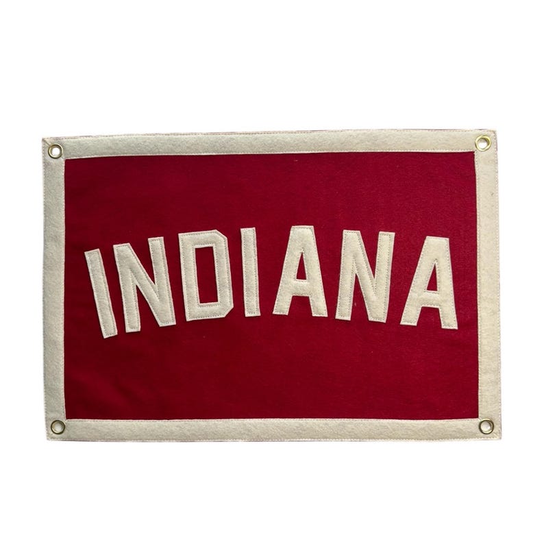 Indiana Wall Pennant - Etsy