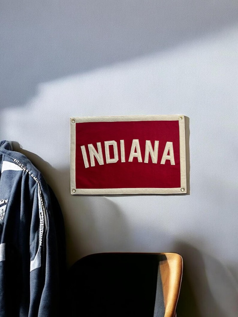 Indiana Wall Pennant - Etsy