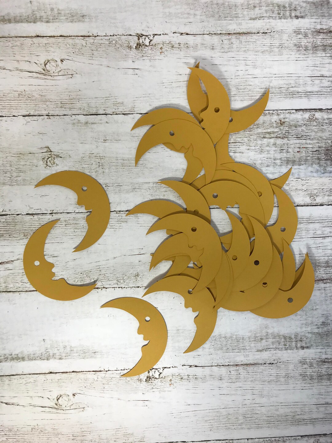Moon Die Cut - Golden Yellow Cardstock - Pack of 25 - Birthday Parties ...