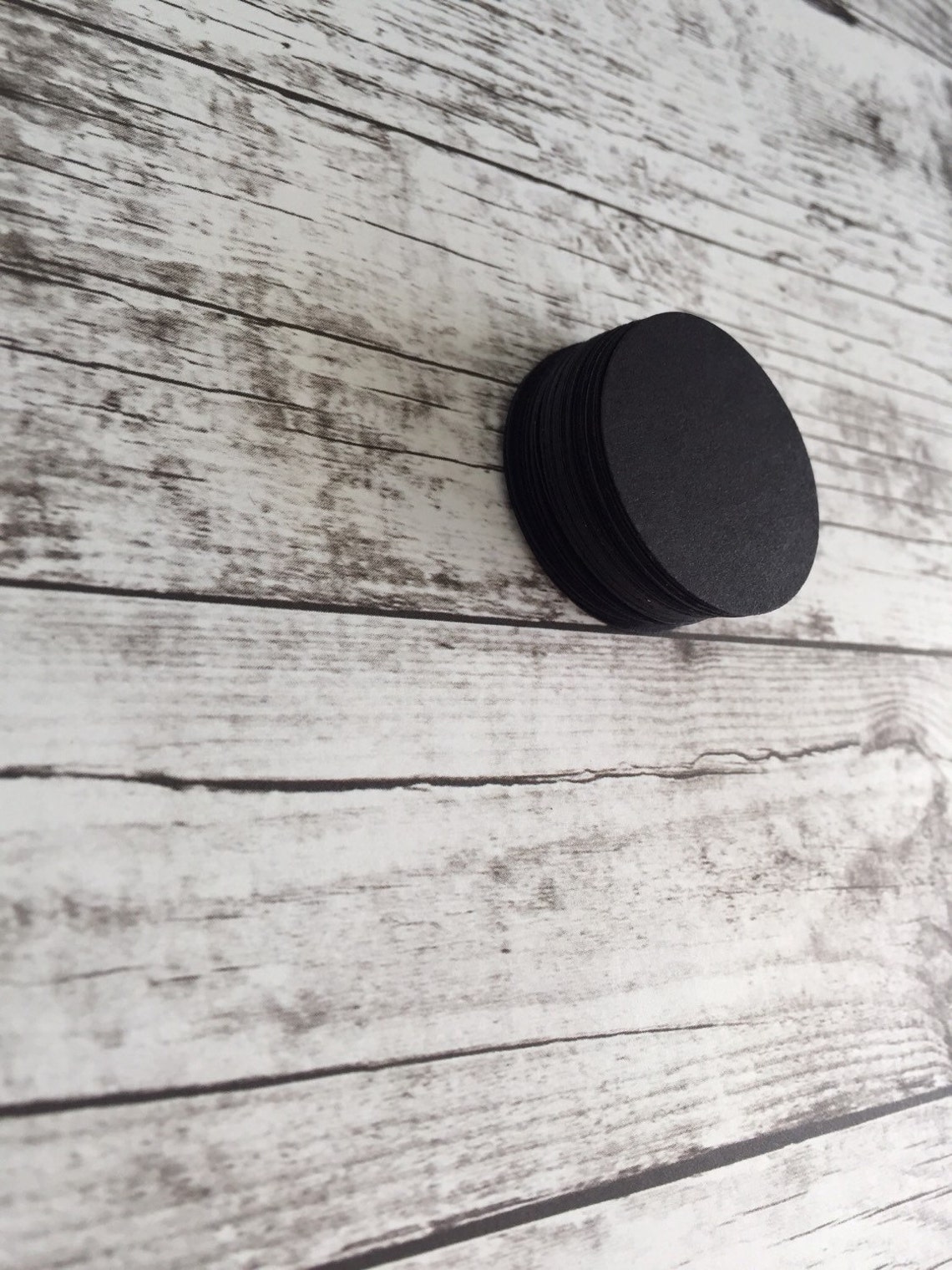 Circle Die Cuts - 1-1/4" Round - Pack of 50 - Black Paper ...