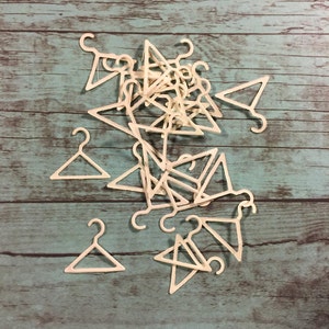Mini Hanger Die Cut - Cream Paper - Pack of 25 - Baby Shower, Newborn ...