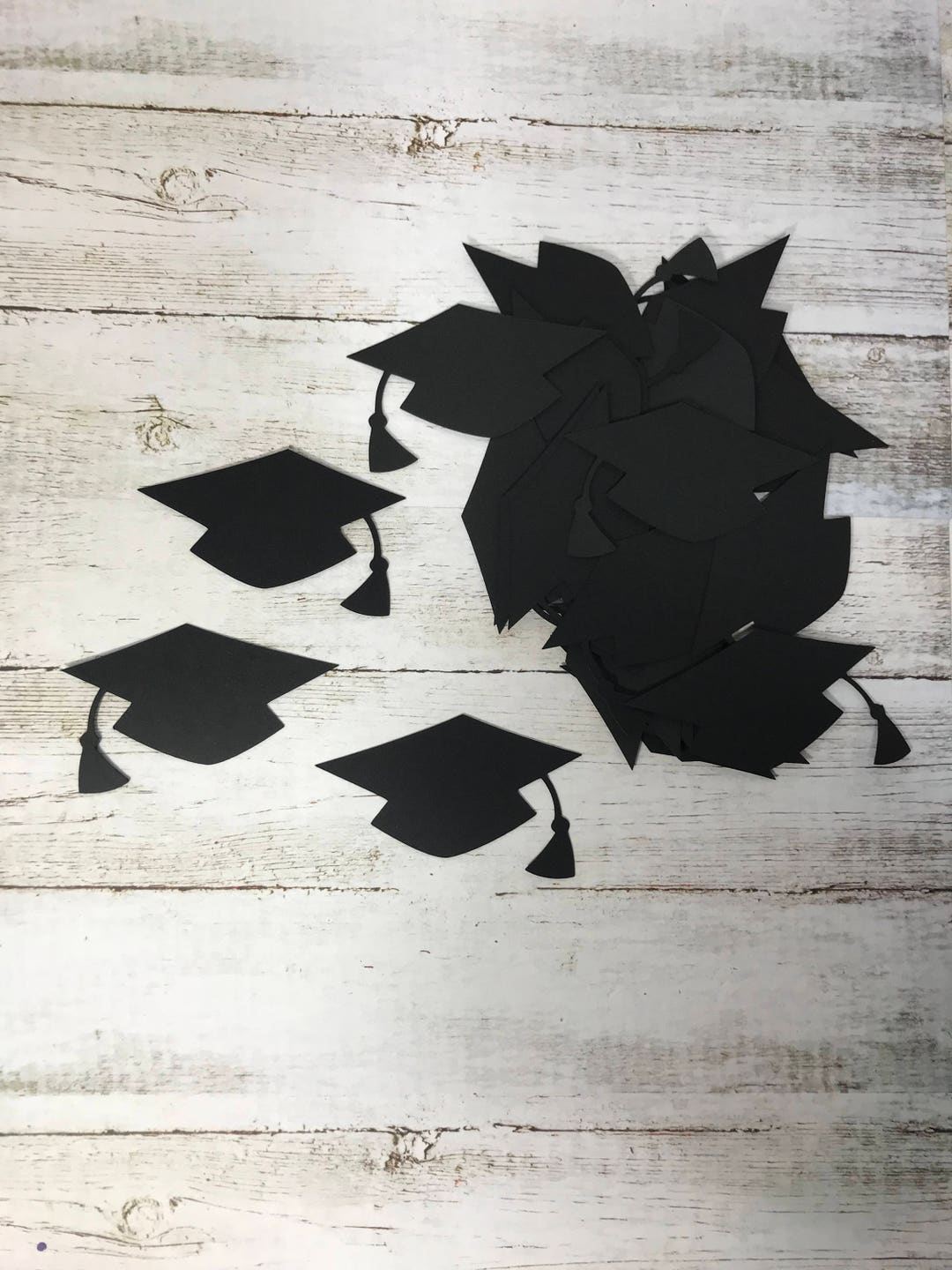 Graduation Hat Die Cut - Black Paper - Pack of 25 - High School ...