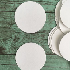 Circle Die Cut - White Paper - 1-1/2" Round - Pack of 50 ...