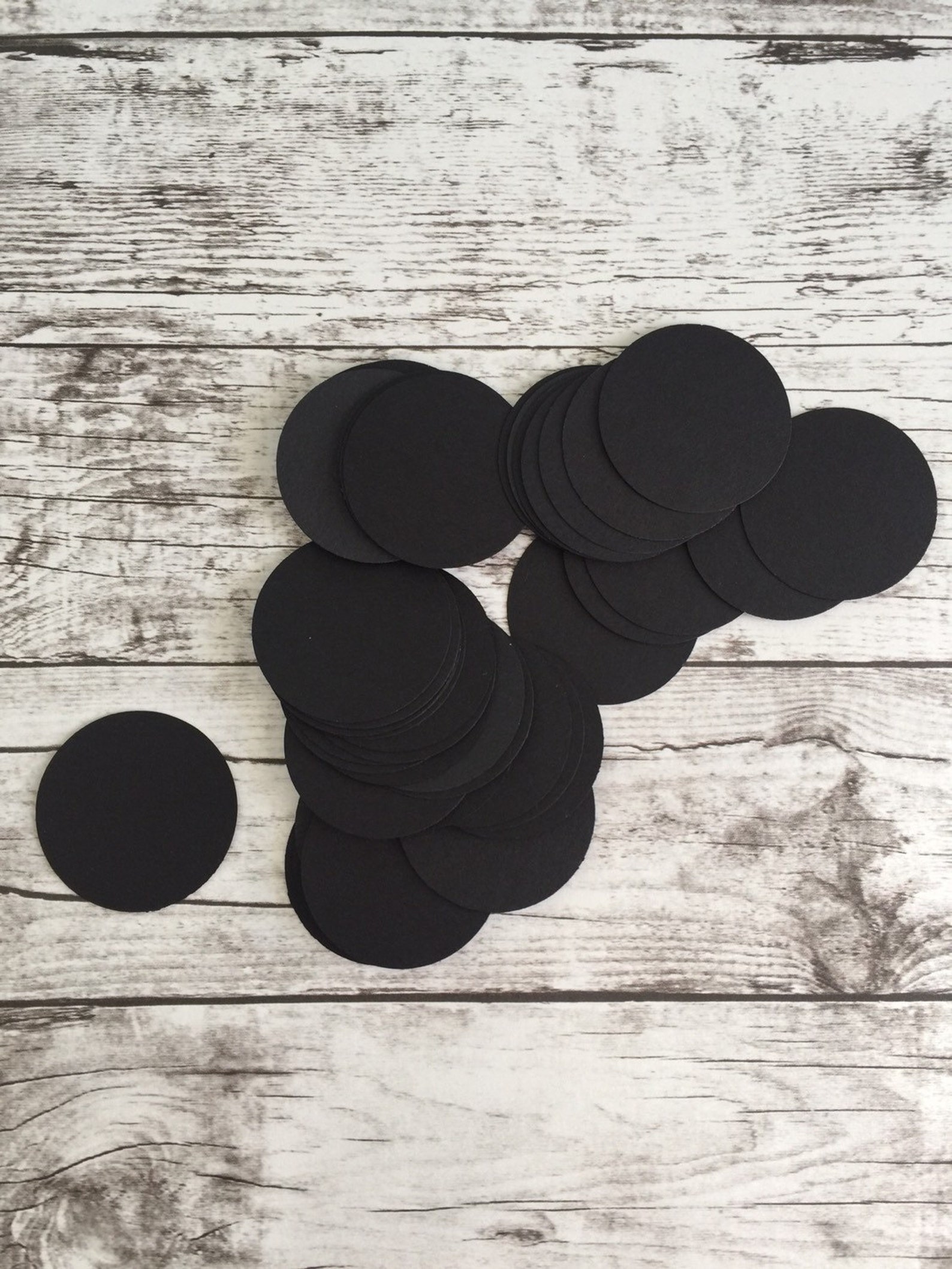 Circle Die Cuts - 1-1/4" Round - Pack of 50 - Black Paper ...