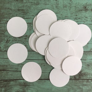 Circle Die Cut - White Paper - 1-1/2" Round - Pack of 50 ...