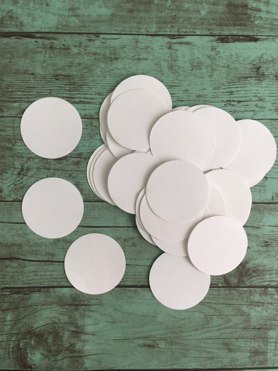 Circle Die Cut - White Paper - 1-1/2" Round - Pack of 50 ...