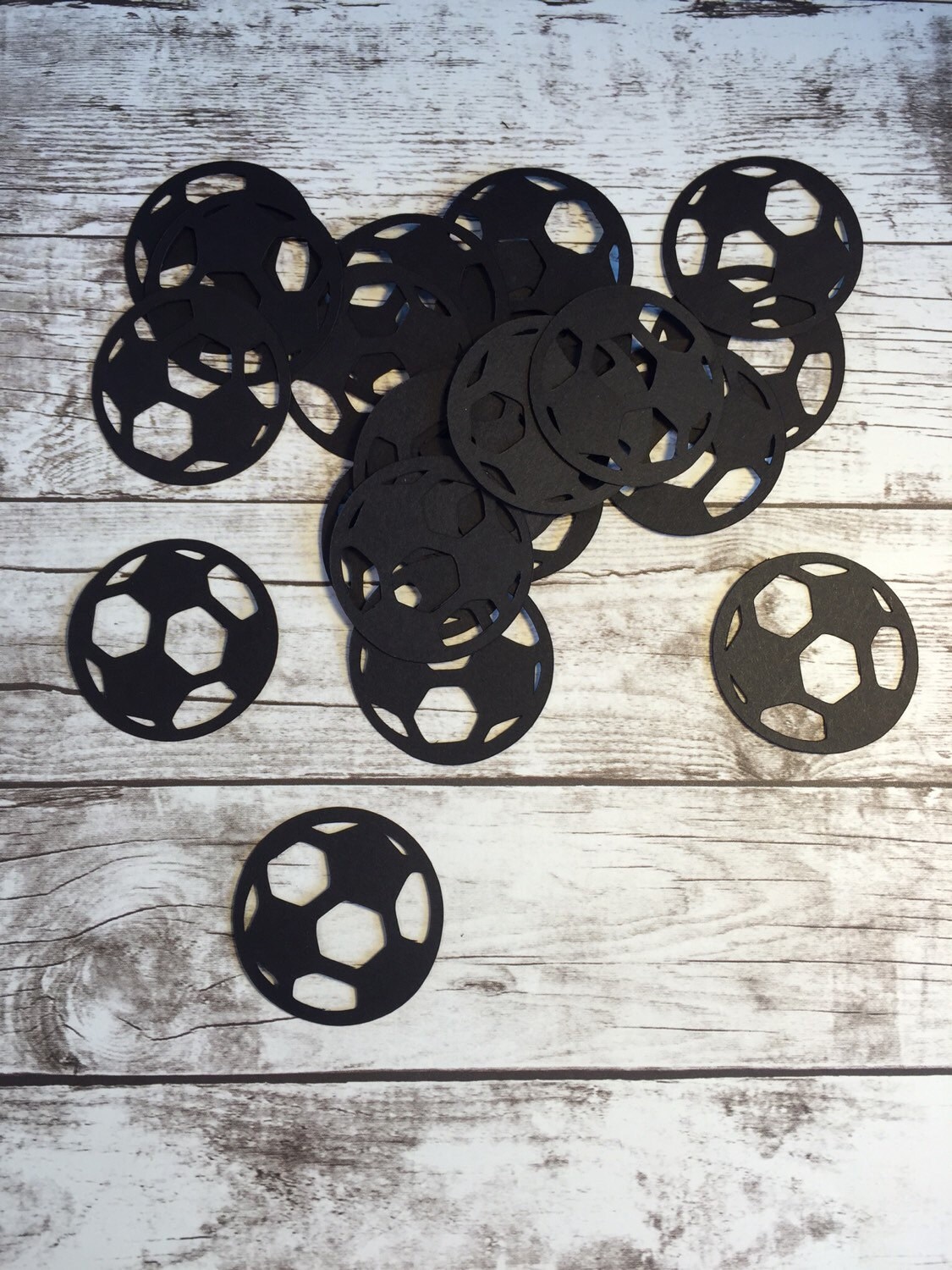 Soccer Ball Die Cut - Black Paper - Pack of 25 - Football, Goal, Sports ...