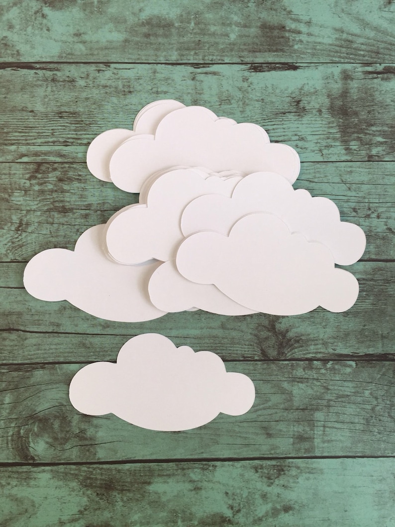 Cloud Die Cut - White Paper - Pack of 25 - Summer, Scrapbook Pages ...