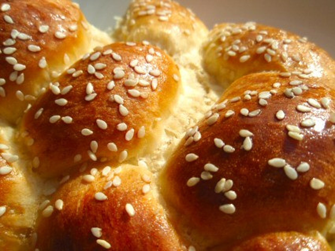 HAND BRAIDED "challah" BREAD (kalach, Kalacs) - Plain, Sesame Seed ...