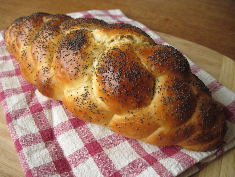 HAND BRAIDED "challah" BREAD (kalach, Kalacs) - Plain, Sesame Seed ...