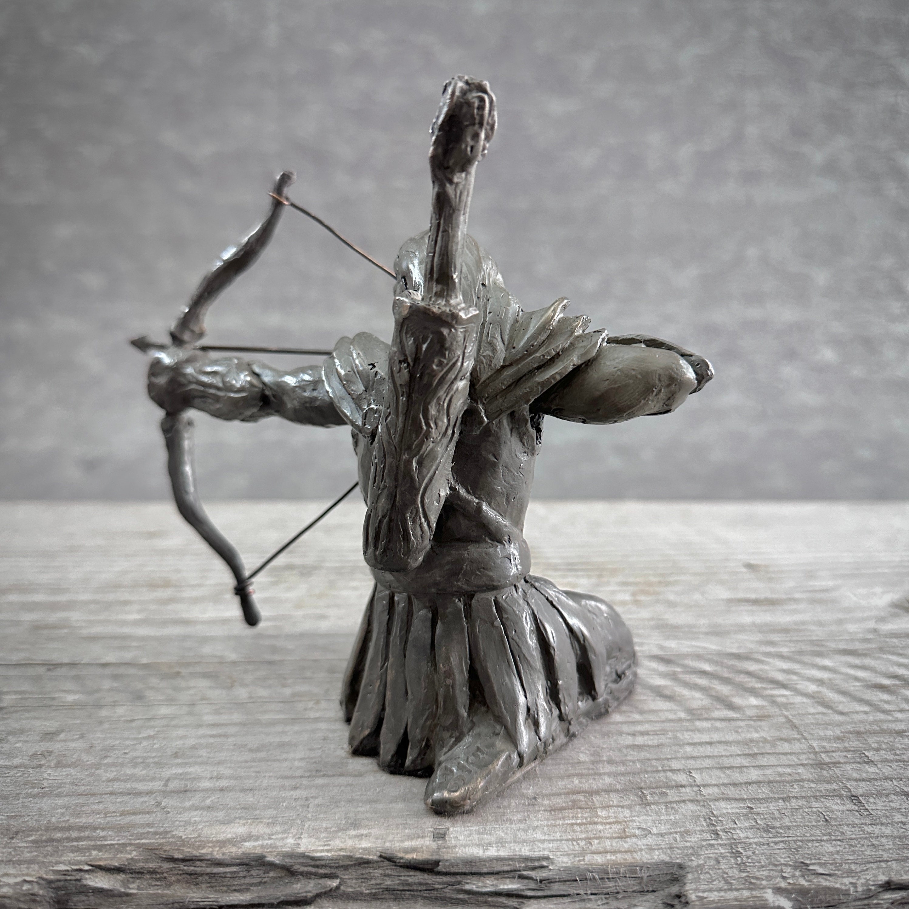 Hand-cast Bronze Archer Sculpture: Fantasy Art Decor by Kindrie Grove ...