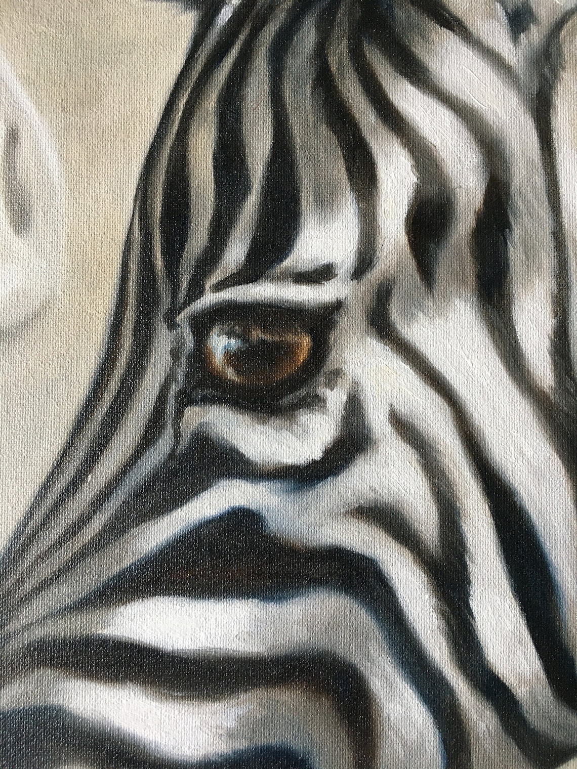 BABY ZEBRA PAINTING Ancient Tableau: Zebra Foal Original Oil - Etsy UK