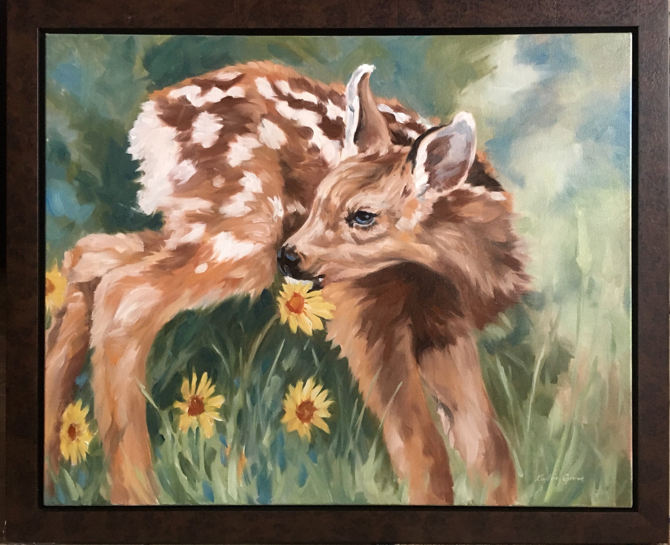 BABY DEER PAINTING Spirit of Spring: Mule Deer Fawn Original - Etsy Canada