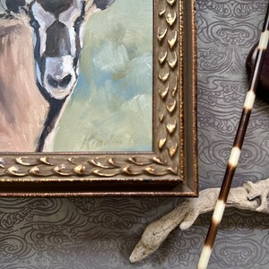 SMALL ANTELOPE PAINTING, Markings of Elegance, Original Art Oil ...