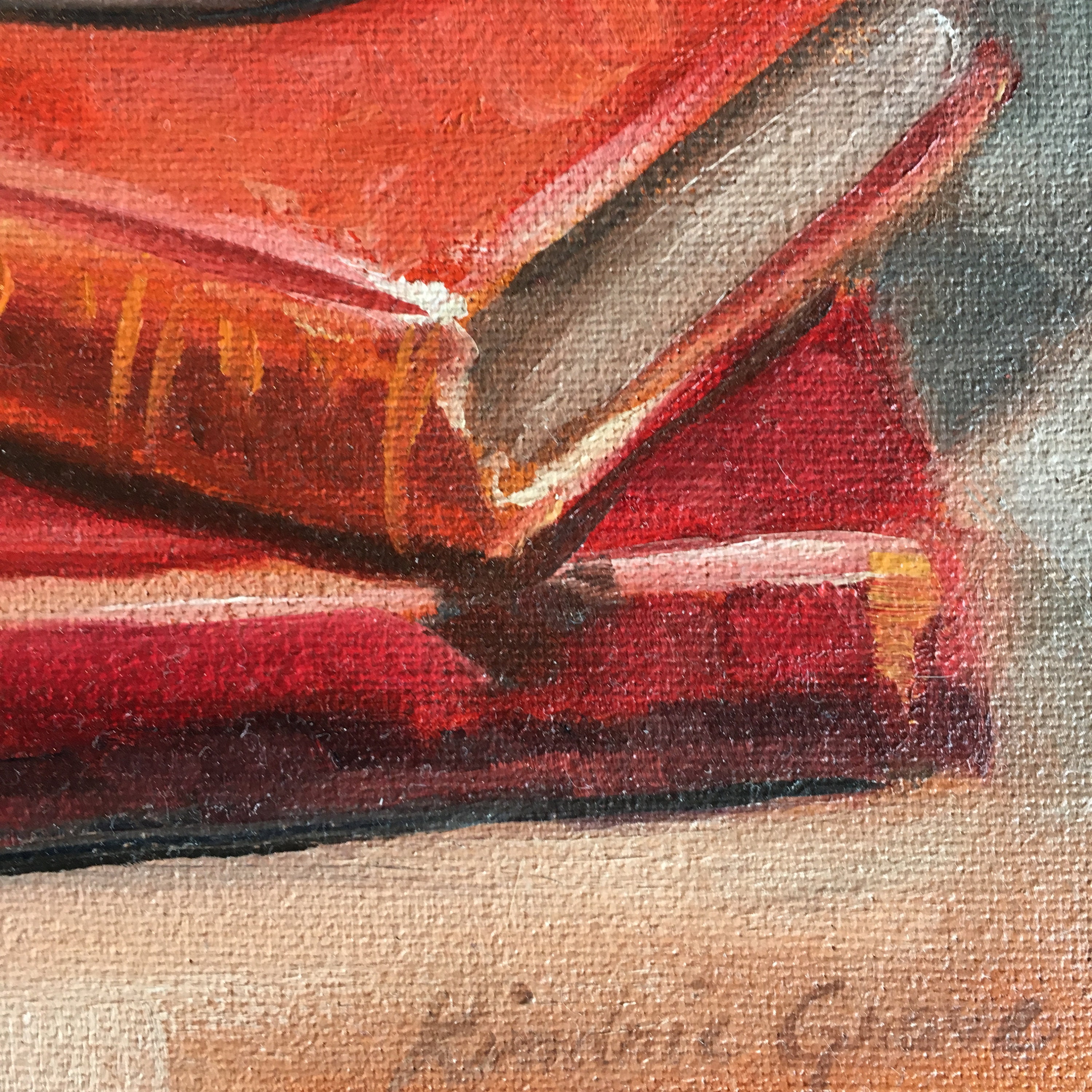 Apple and Books Original Still Life Oil Painting by Canadian Artist ...