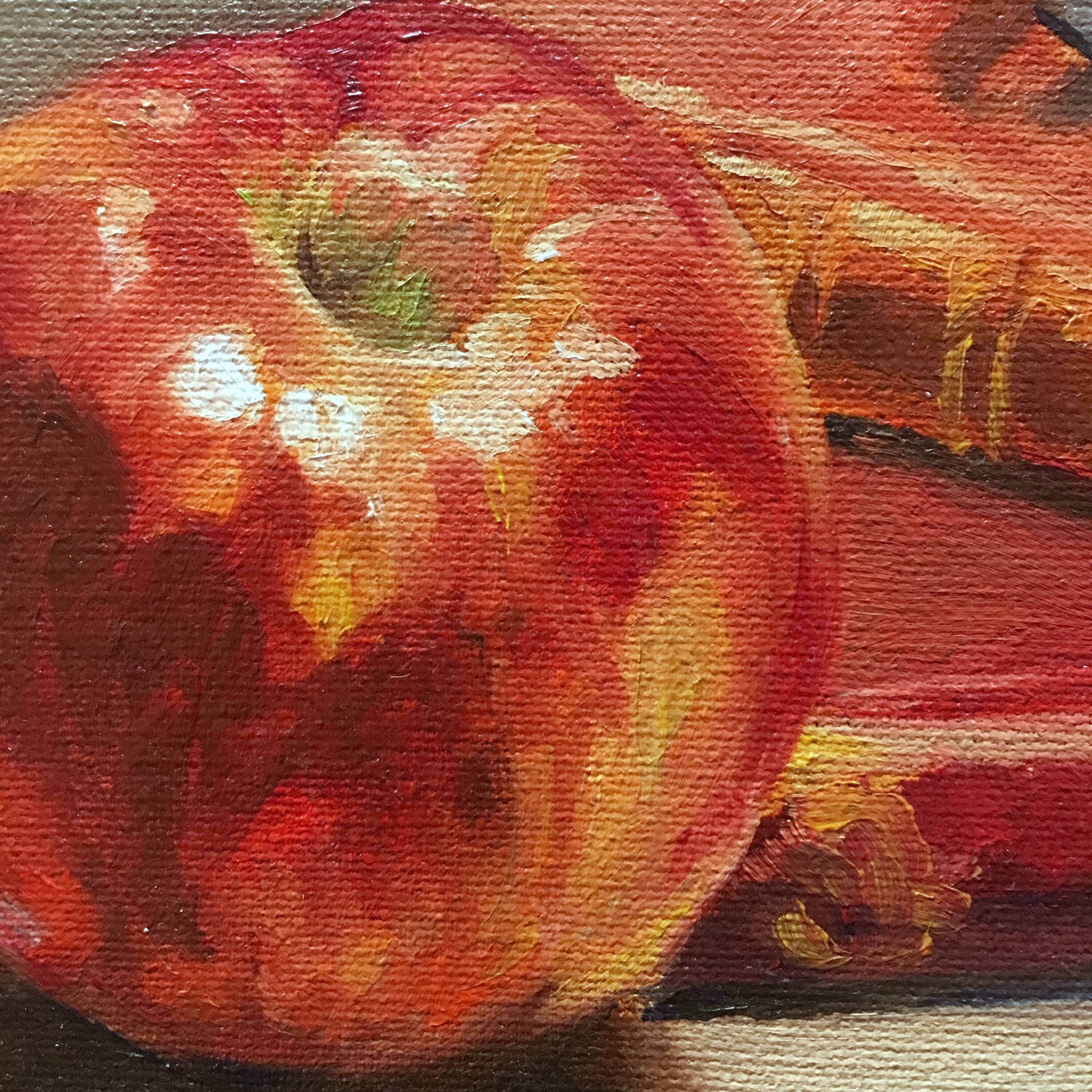 Apple and Books Original Still Life Oil Painting by Canadian Artist ...