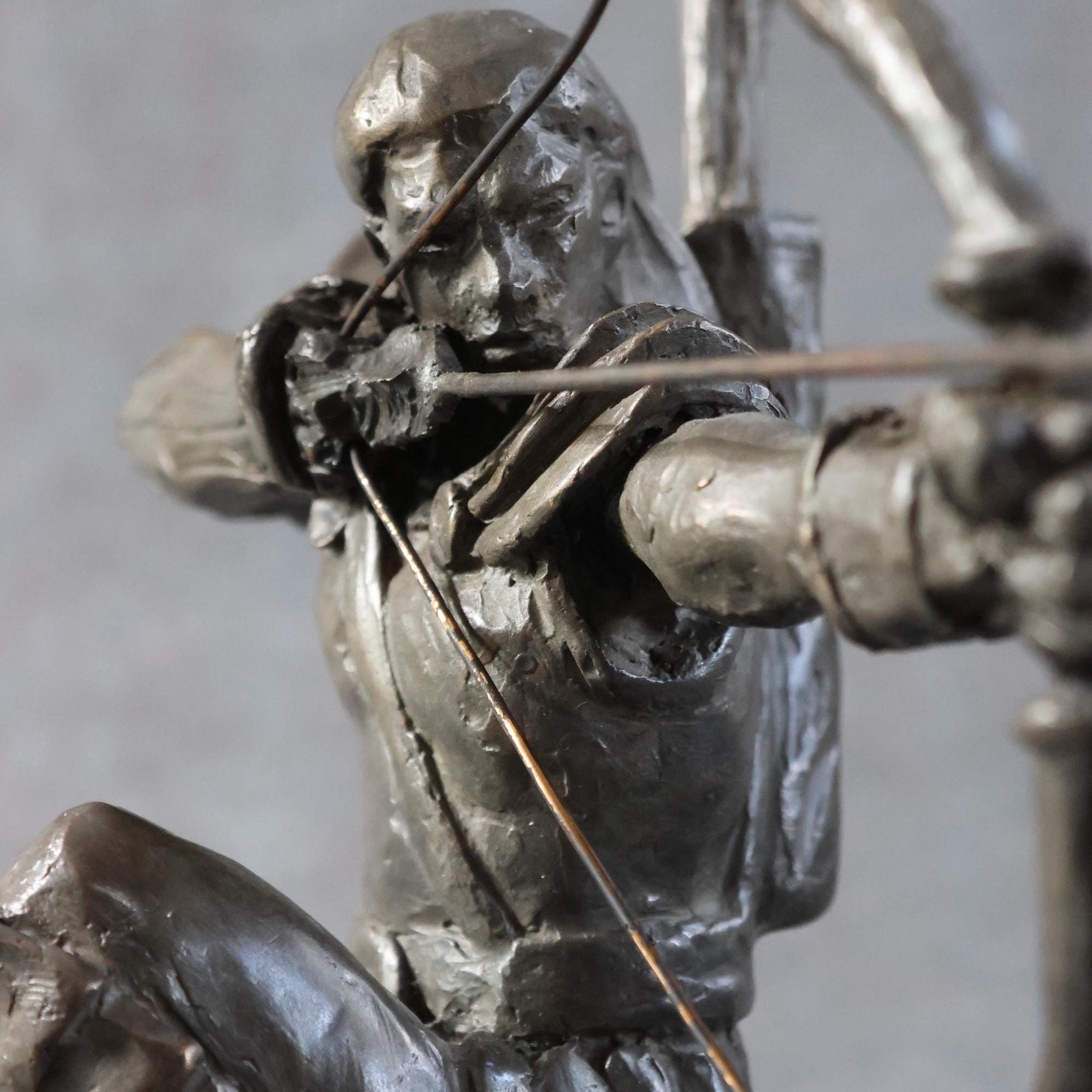 Hand-cast Bronze Archer Sculpture: Fantasy Art Decor by Kindrie Grove ...