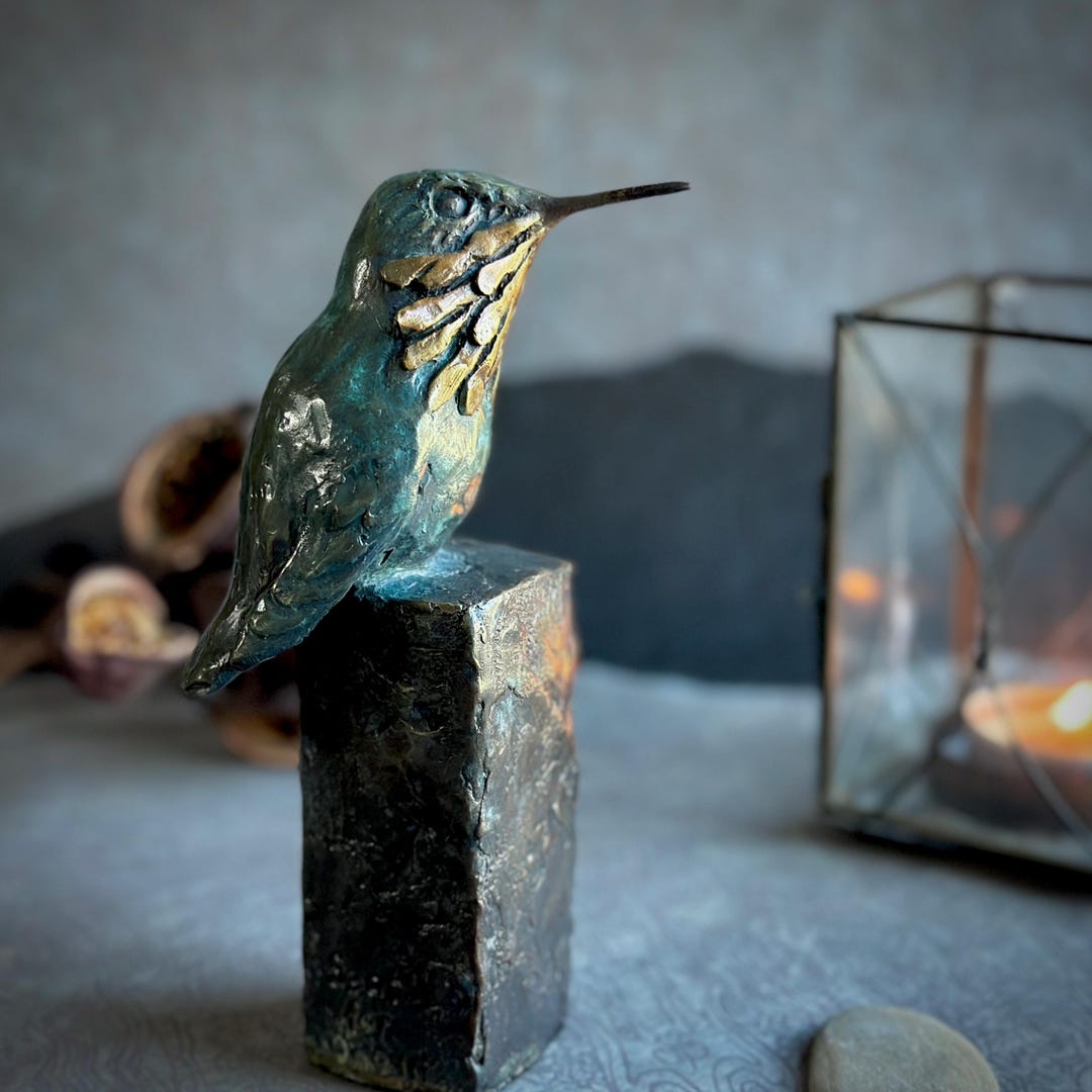 Cast Bronze Calliope Hummingbird Sculpture "seat for One III' by ...