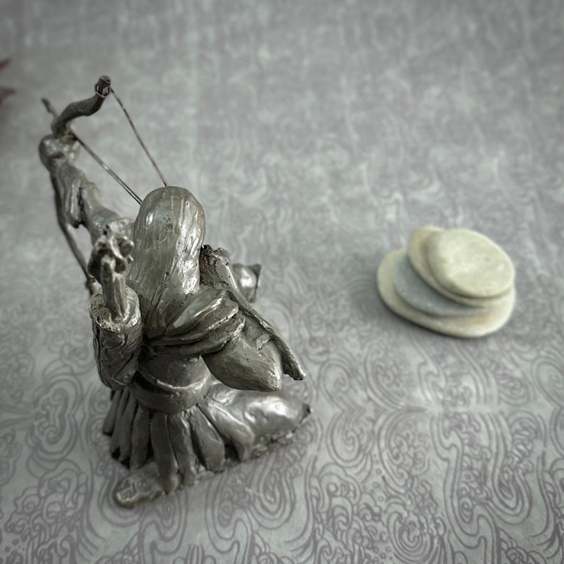 Hand-cast Bronze Archer Sculpture: Fantasy Art Decor by Kindrie Grove ...