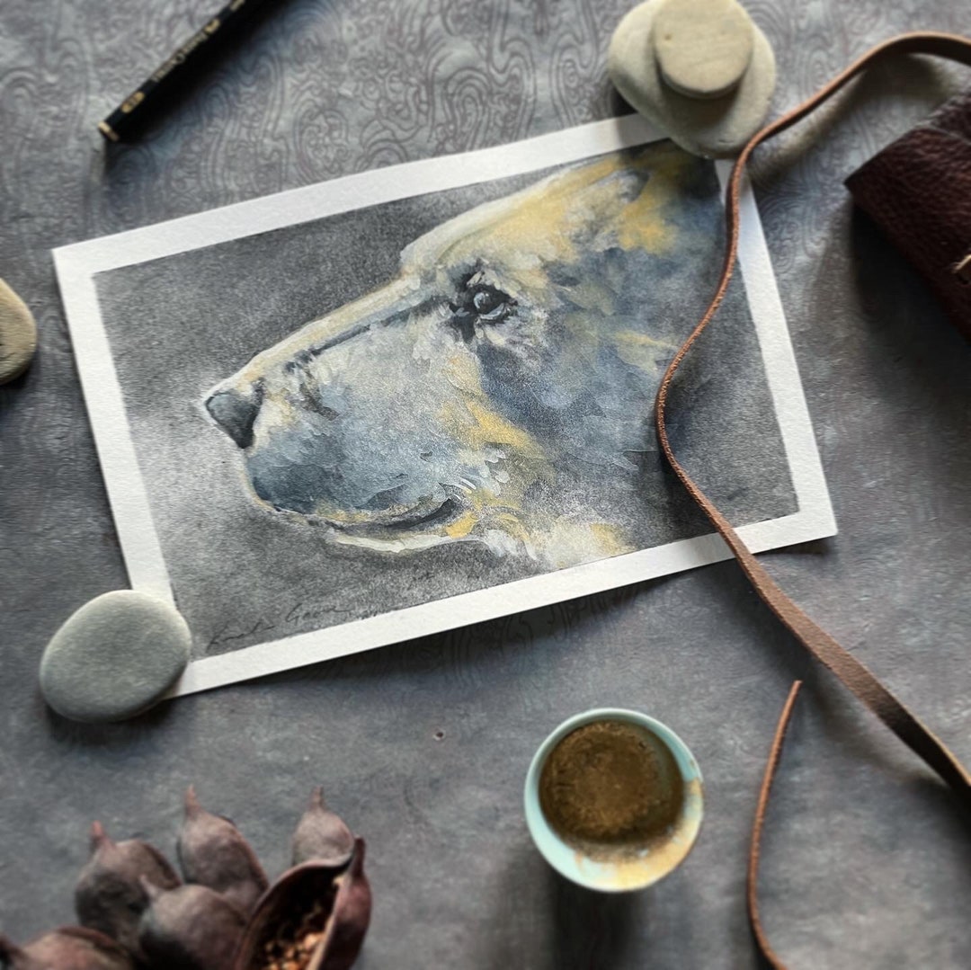 DIBUJO DE OSO NOSTÁLGICO, Tema Antiguo Oso Polar, Arte Original ...