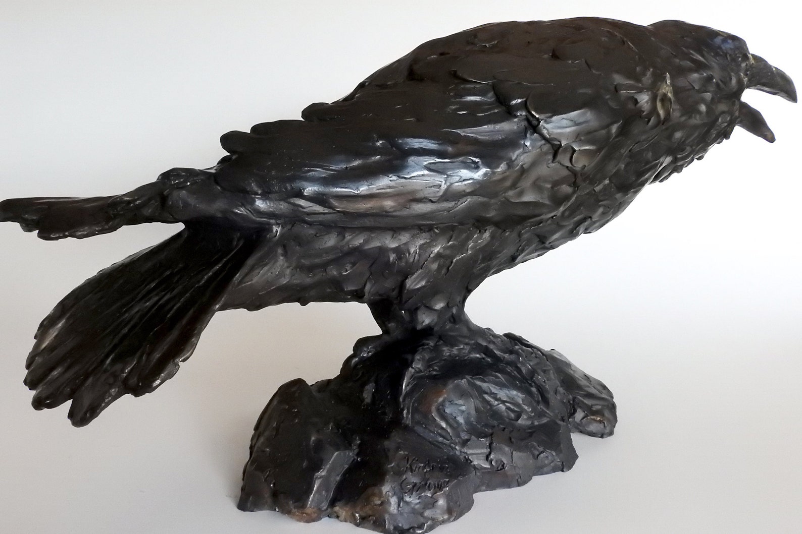 Raven's Voice Original Art Hand Cast Bronze Raven - Etsy