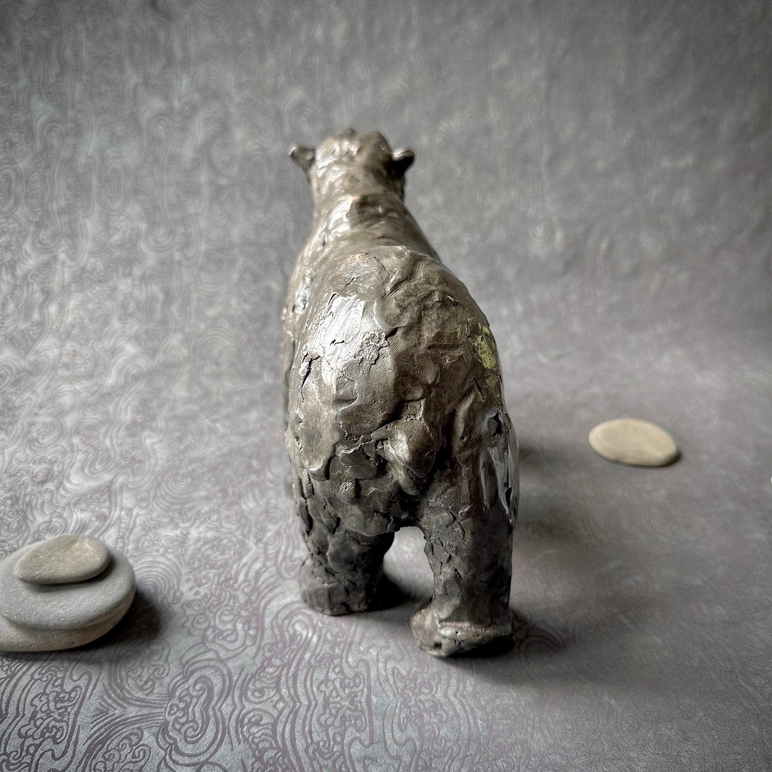 Ice Bear, Hand-cast Bronze Polar Bear Sculpture: Original Art by ...