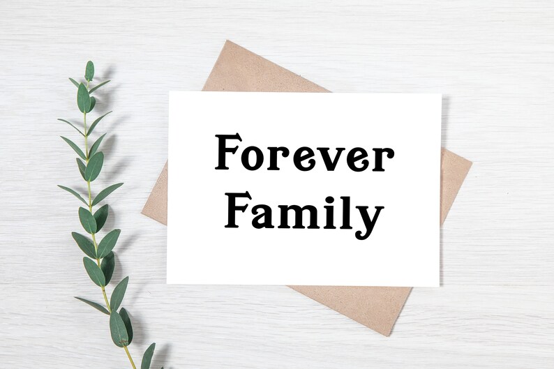 Forever Family Printable Family Wall Art, Adoption Quotes, Digital ...