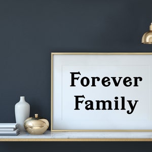 Forever Family Printable Family Wall Art, Adoption Quotes, Digital ...