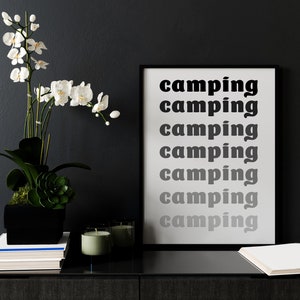 Camping Poster Printable Art Nature Wall Art Quotes - Etsy