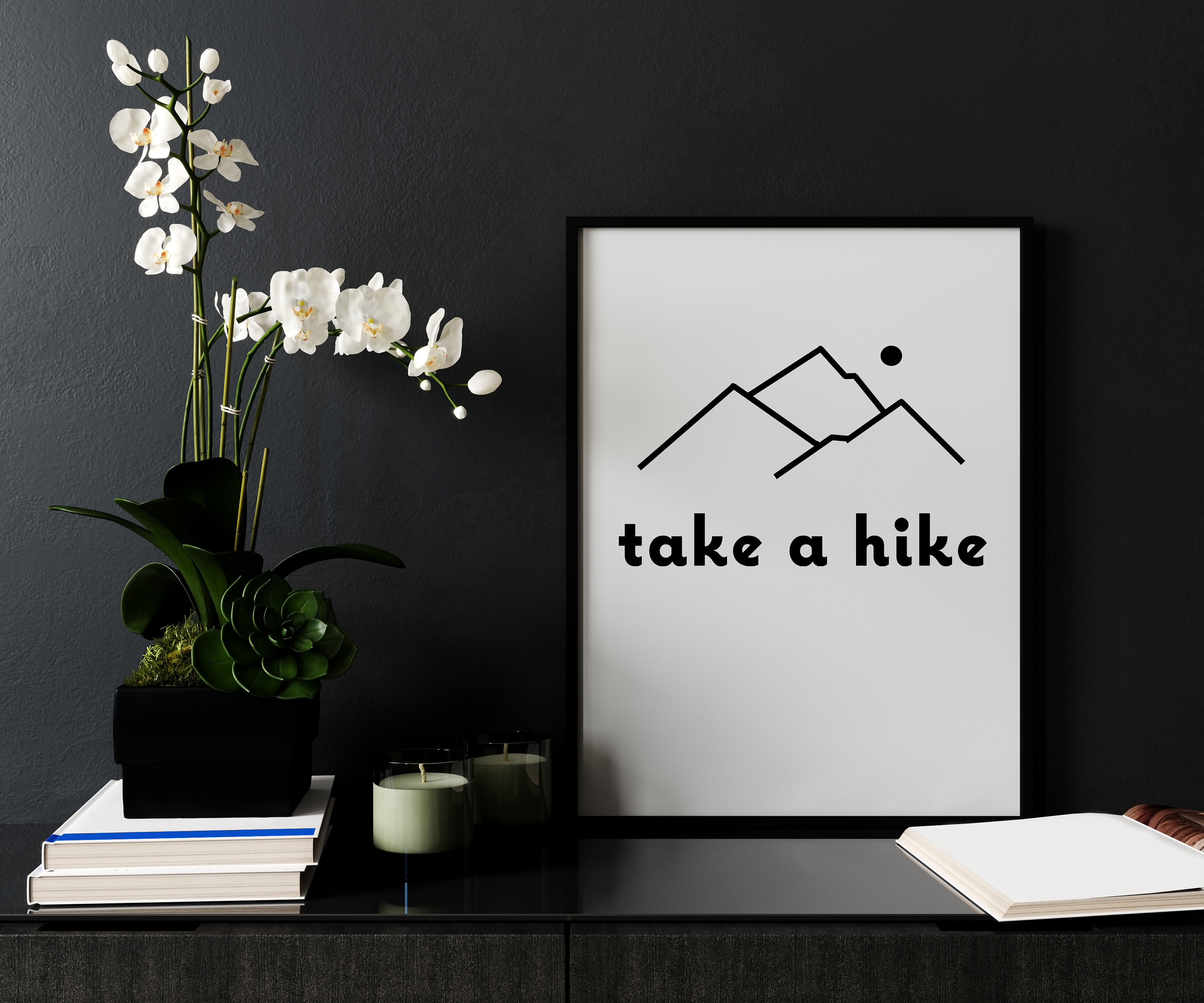 Take a Hike, Printable Nature Wall Art, Hiking Sayings, Digital INSTANT ...