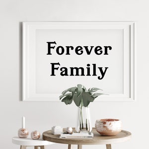 Forever Family Printable Family Wall Art, Adoption Quotes, Digital ...