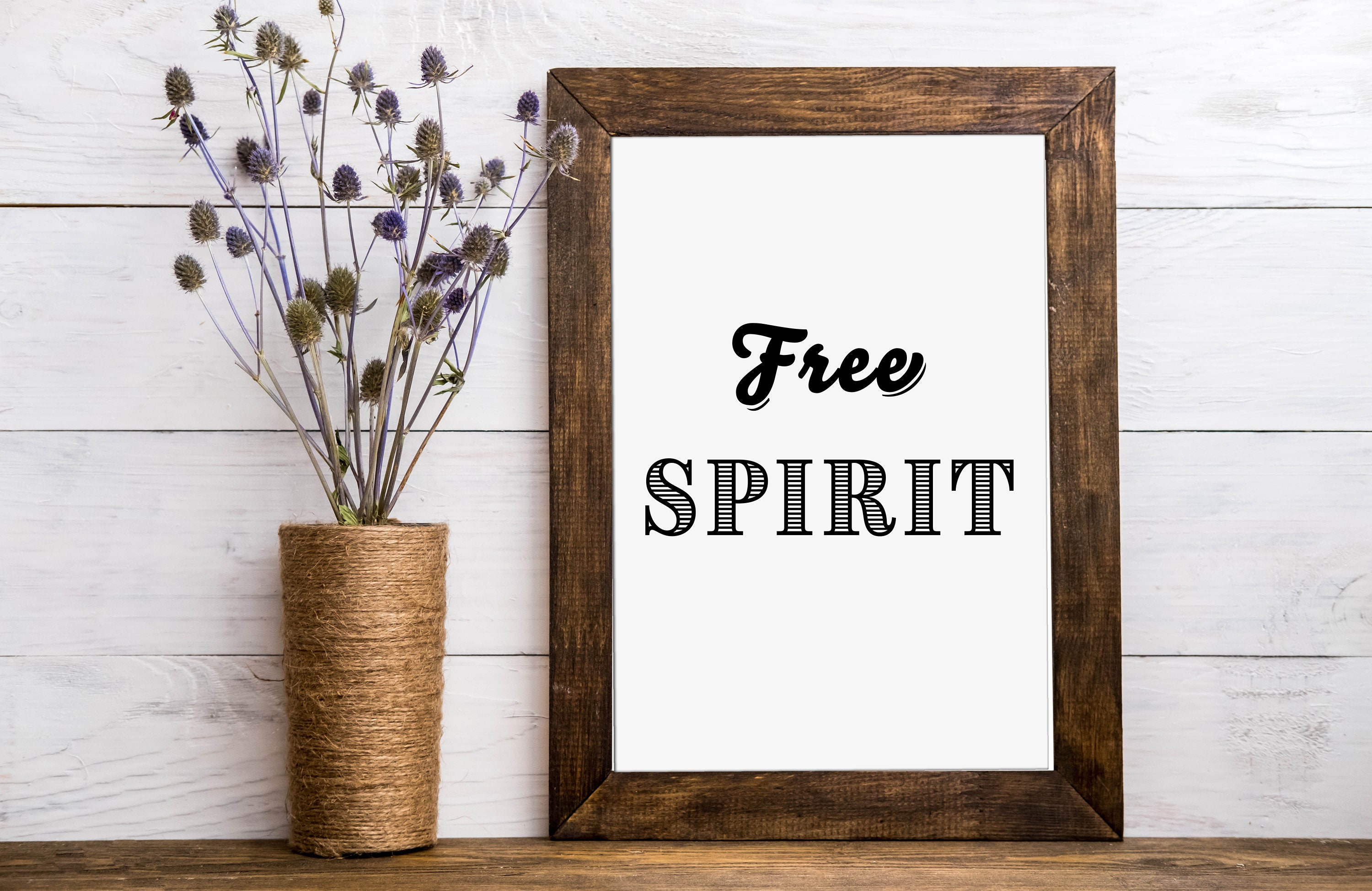 Free Spirit Printable Wall Art, Boho Yoga Saying, Digital INSTANT ...