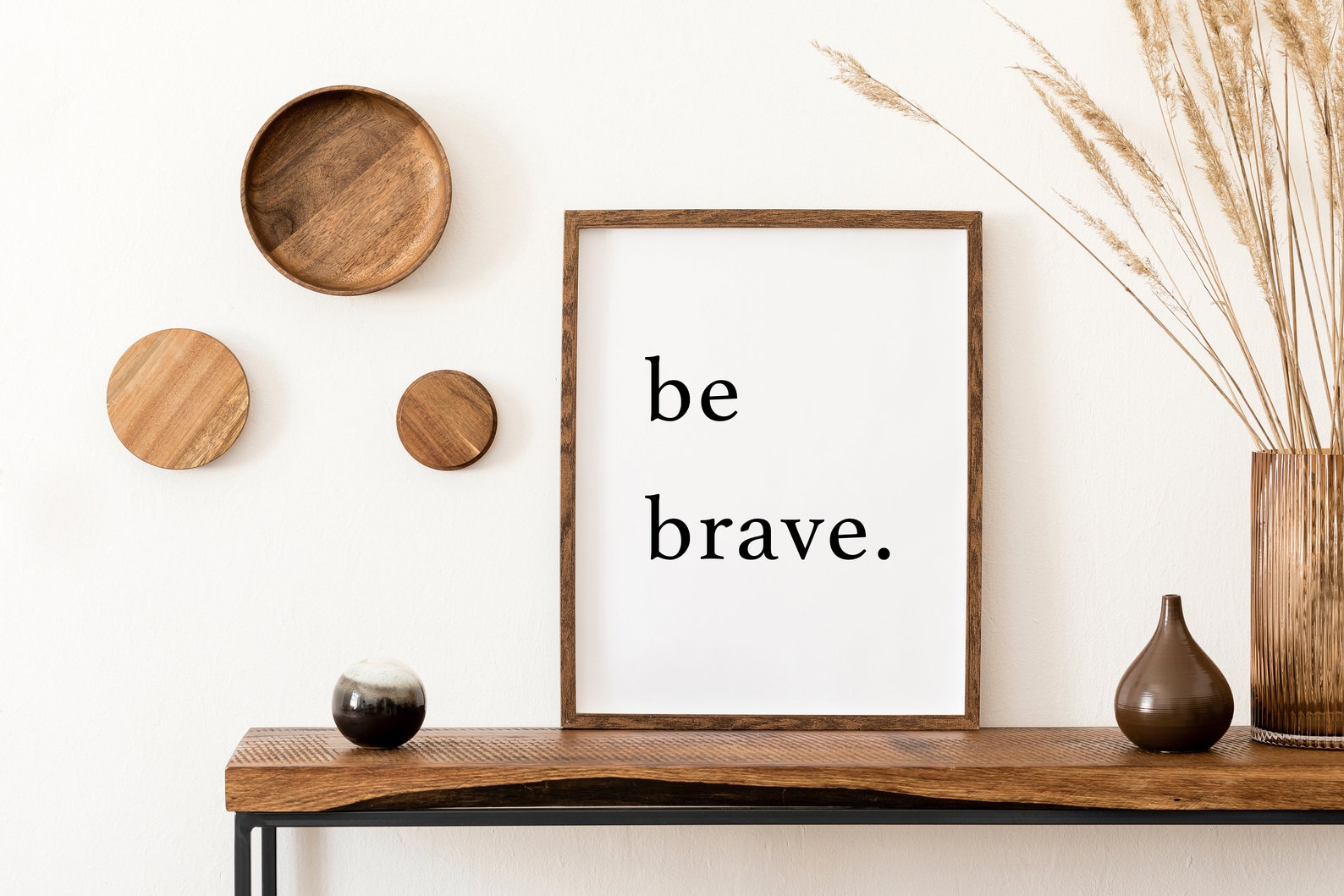 Be Brave Poster, Inspirational Wall Art Quotes, Digital INSTANT ...
