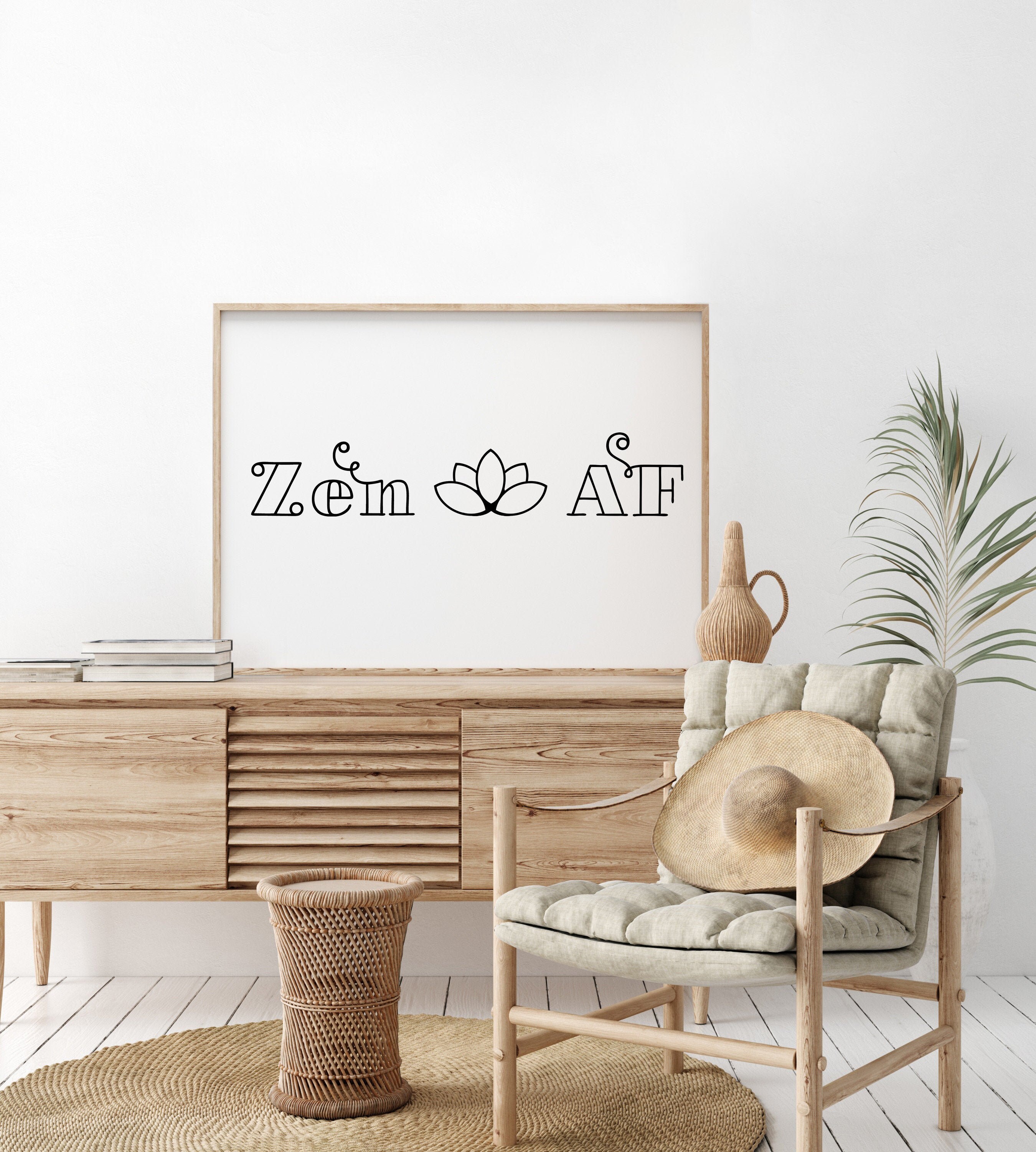 Zen AF Printable Art, Inspiration and Meditation Yoga Wall Art, Digital ...