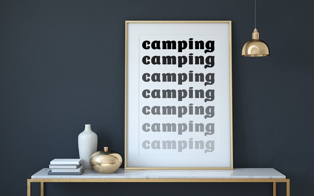 Camping Poster Printable Art Nature Wall Art Quotes - Etsy
