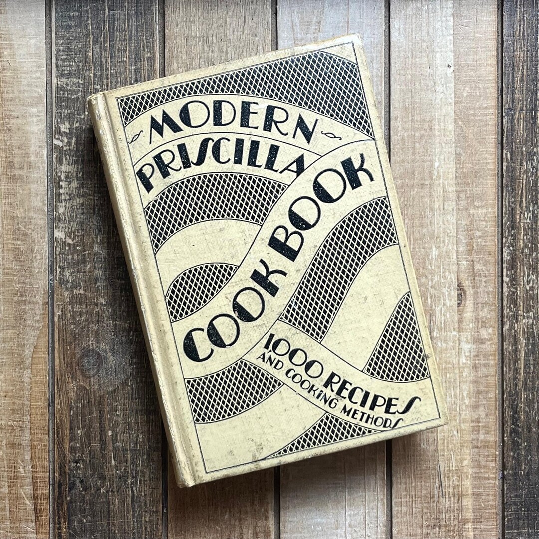 Antique Cookbook Old Recipe Book Black and White Kitchen Decor 1920s ...