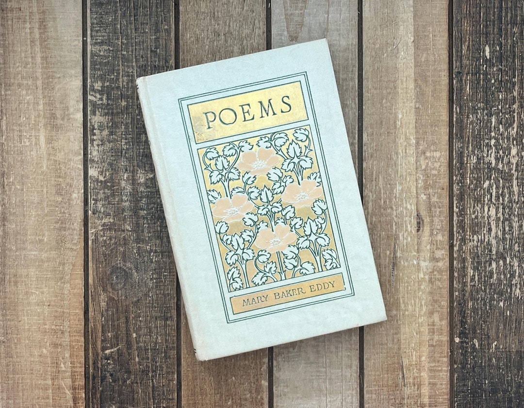 Vintage Poetry Book Pink Spring Farmhouse Decor Poem Books Decorative ...