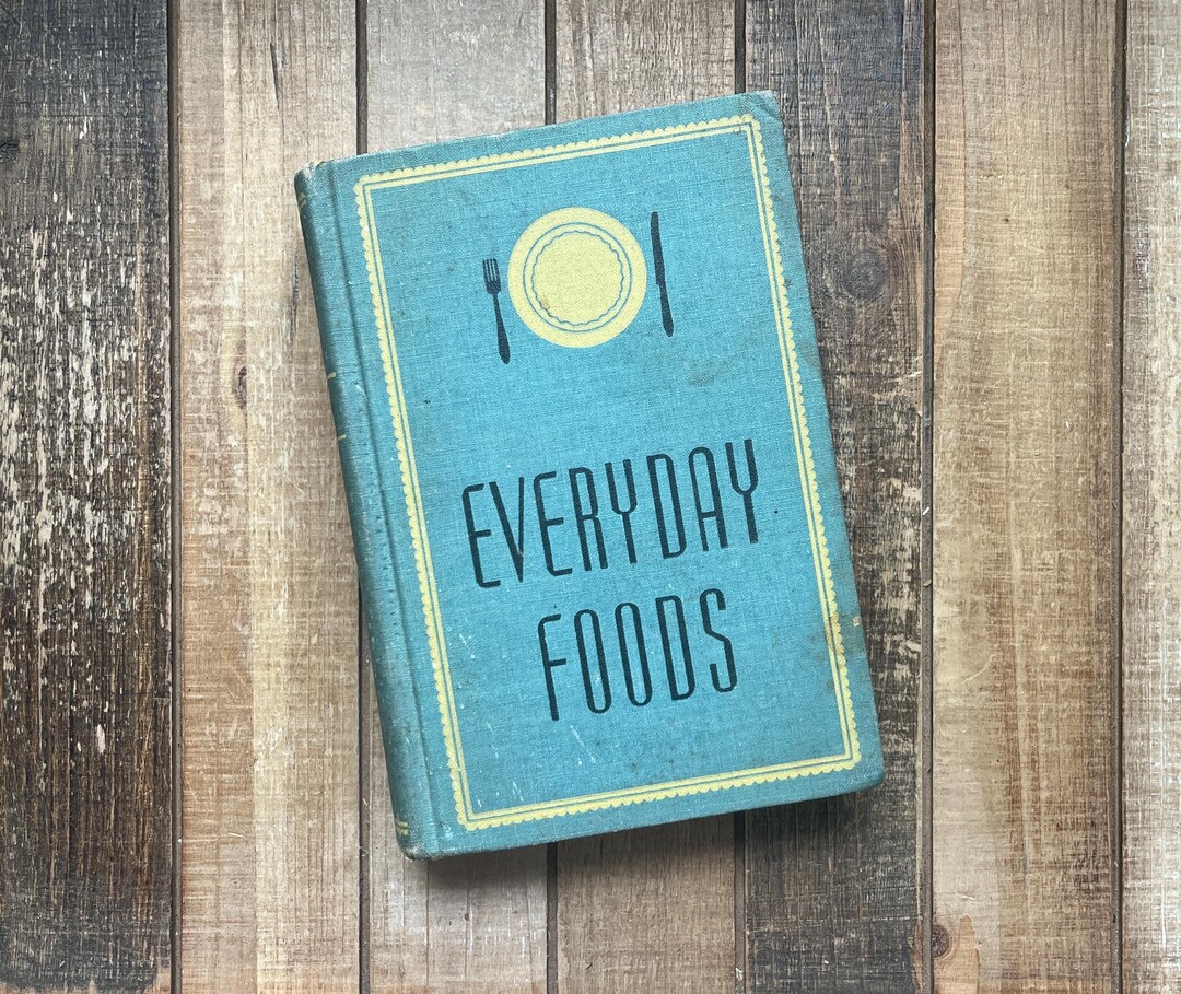 Vintage Cookbook Retro Kitchen Decor Recipe Book Home Cooking Everyday ...