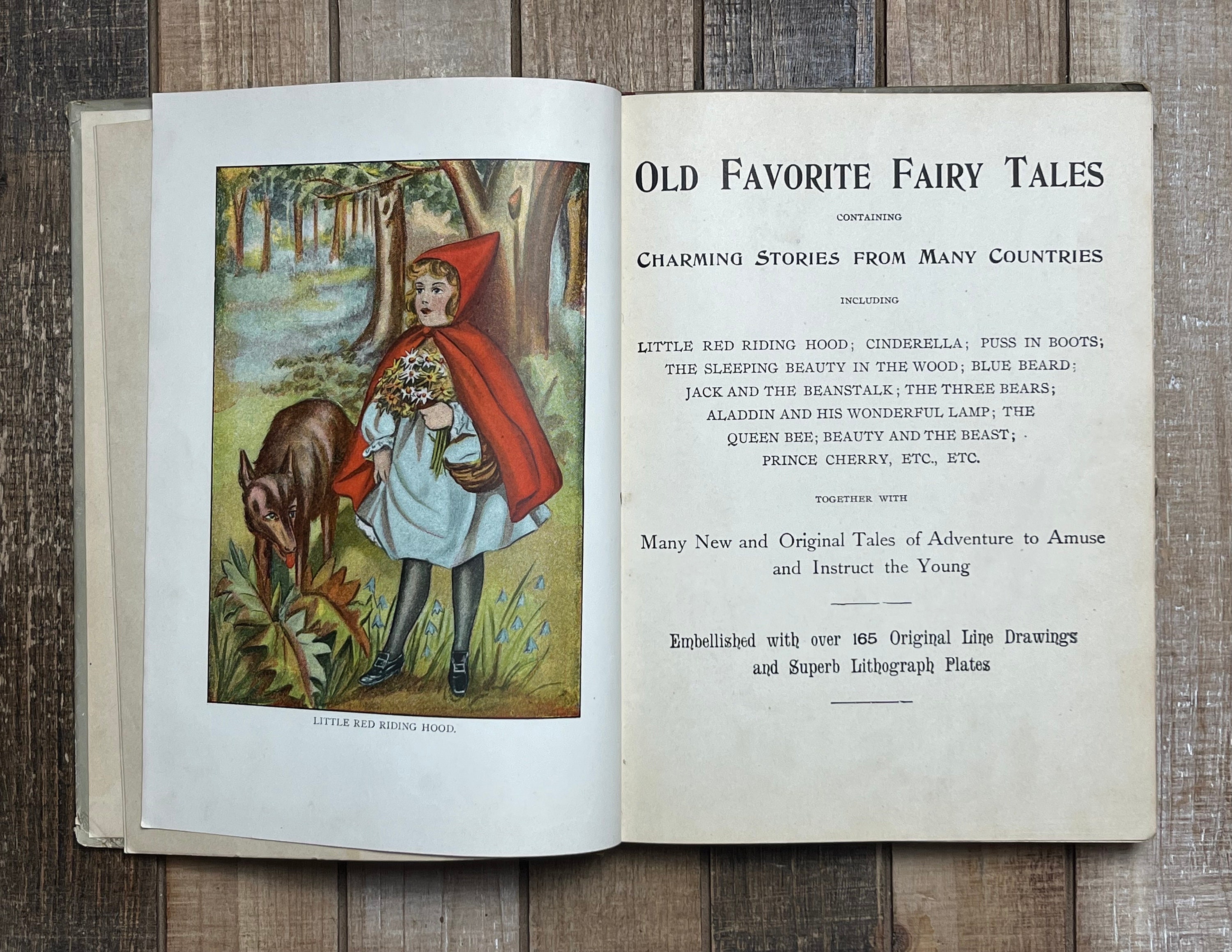 Vintage Fairy Tales Book Once Upon A Time Enchanted Fairy Tale Book ...