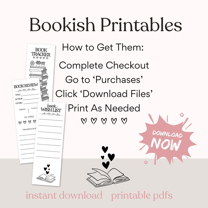 Printable Bookmark Bundle • Bookshelf Reading Trackers • Coloring Book ...